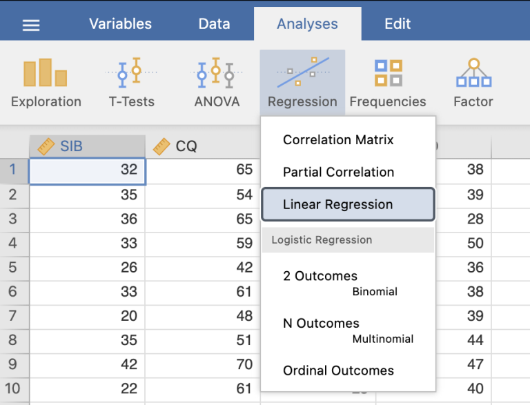 Running And Interpreting Linear Regression In Jamovi Exploring Diversity With Statistics Using